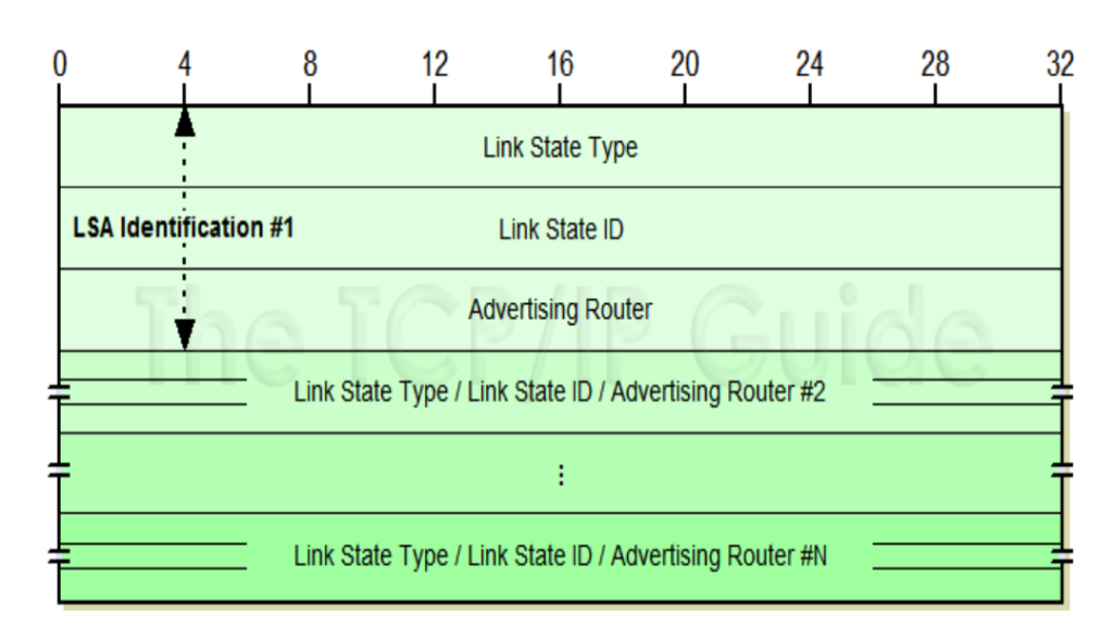 محتويات رسالة طلب الربط LSR في بروتوكول OSPF - Connect4Techs
